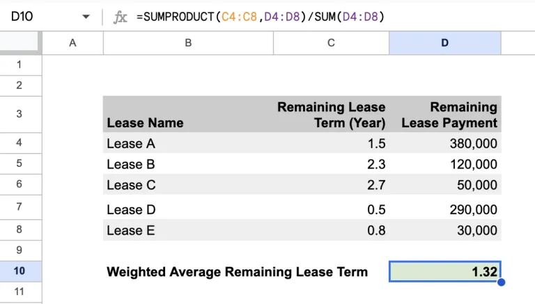 Calculating Weighted Average Remaining Lease Term - ASC 842 Calculating Weighted Average Remaining Lease Term - ASC 842